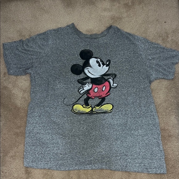 Disney | Shirts | Disney Gray Mickey Mouse Short Sleeve Tee | Poshmark